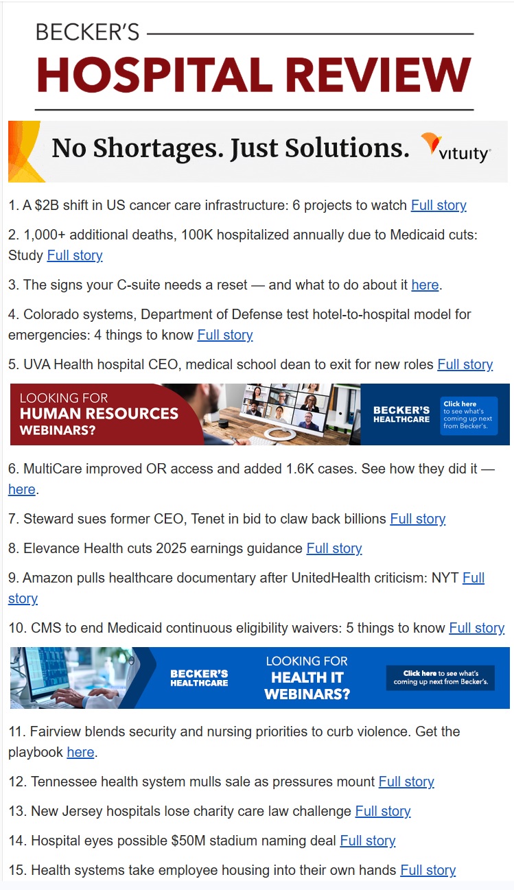 Email Delivery & Whitelisting Guide - Becker's Hospital Review | Healthcare News & Analysis